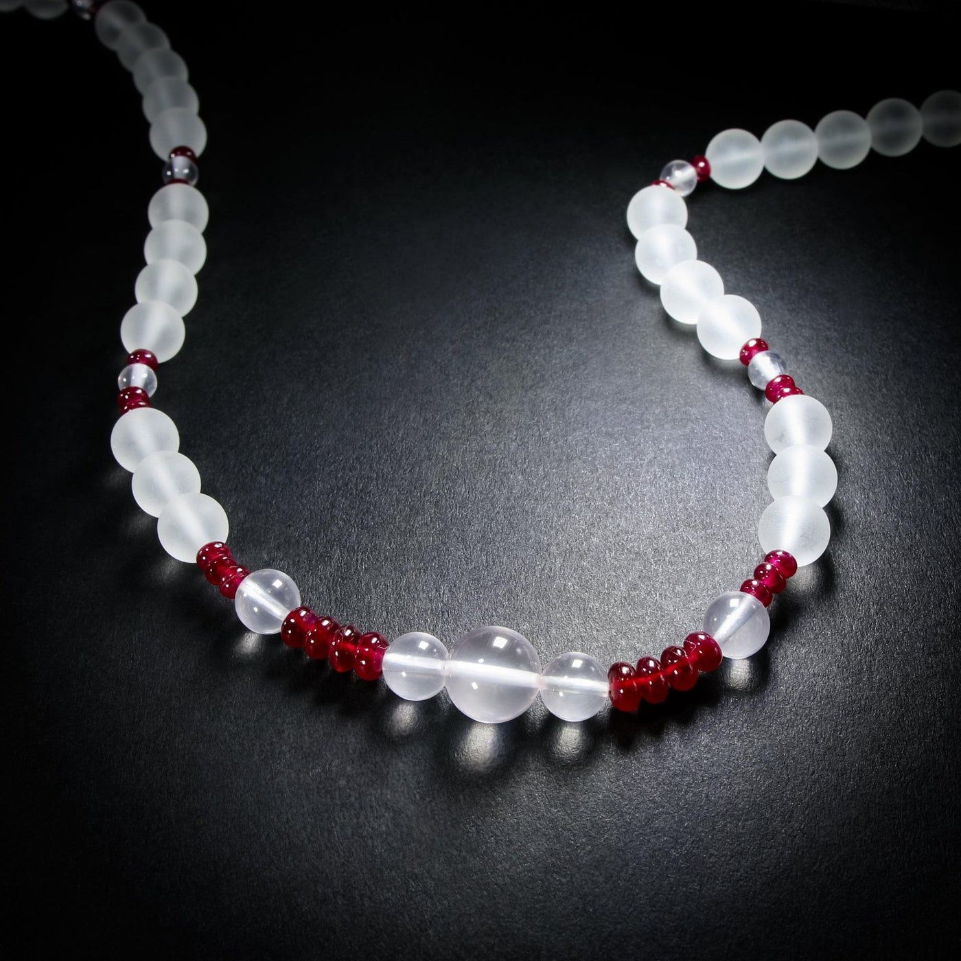 Ruby, Rose Quartz Healing Necklace Ruby Dream - Gemisphere